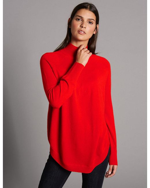 marks-spencer-poppy-pure-cahere-curved-he-funne-neck-juper | The London ...